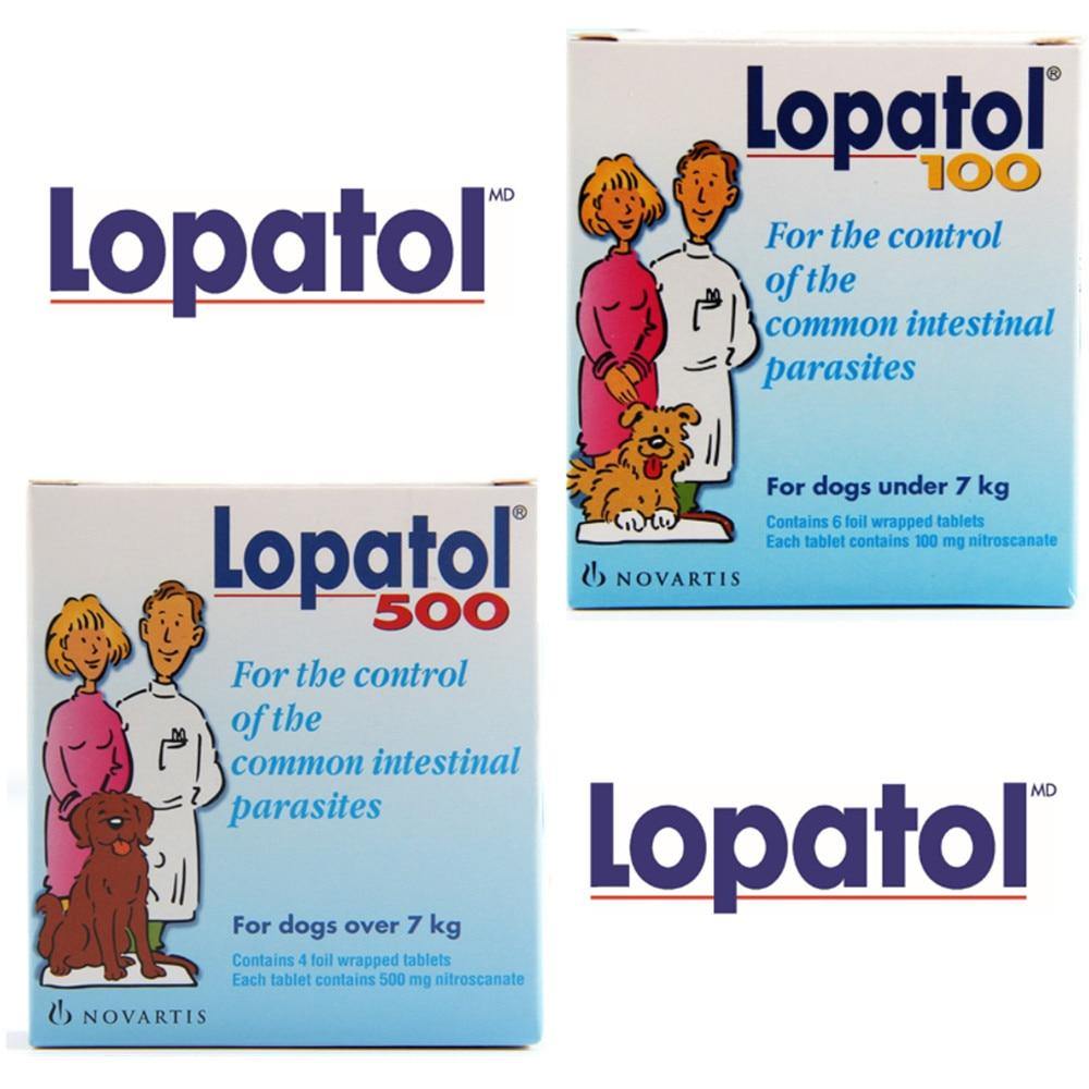 LOPATOL 100/500: Box of 4/6 tablets Oral Wormer Tablet Tapeworm Roundw